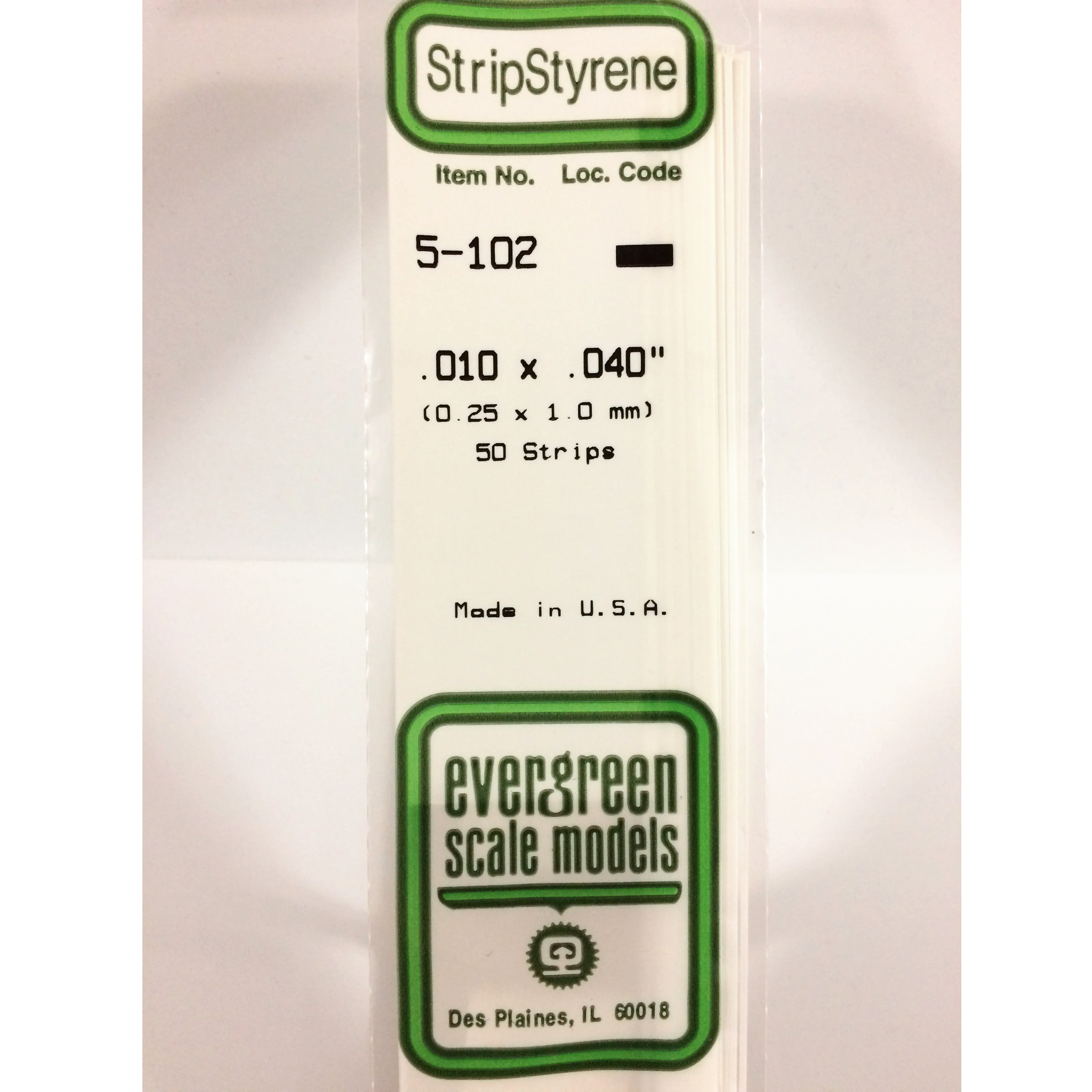 EVERGREEN .010" X .040" OPAQUE WHITE POLYSTYRENE STRIP – Central Hobbies