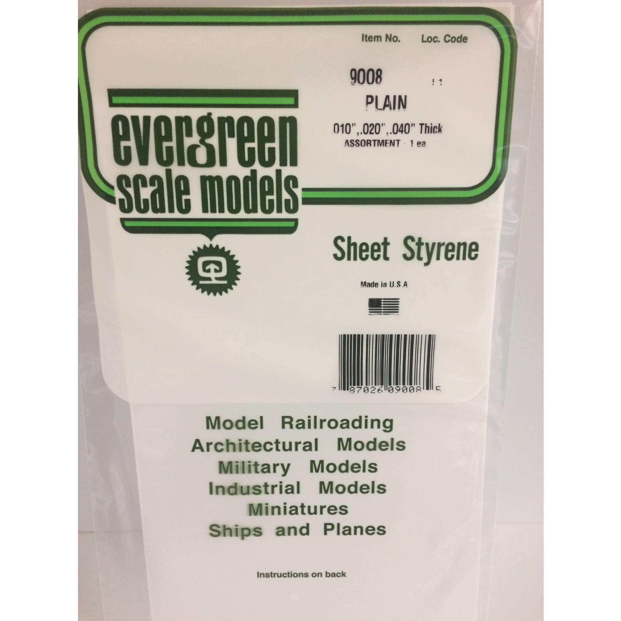 EVERGREEN POLYSTYRENE WHITE 6X12 ASSORTMENT – Central Hobbies