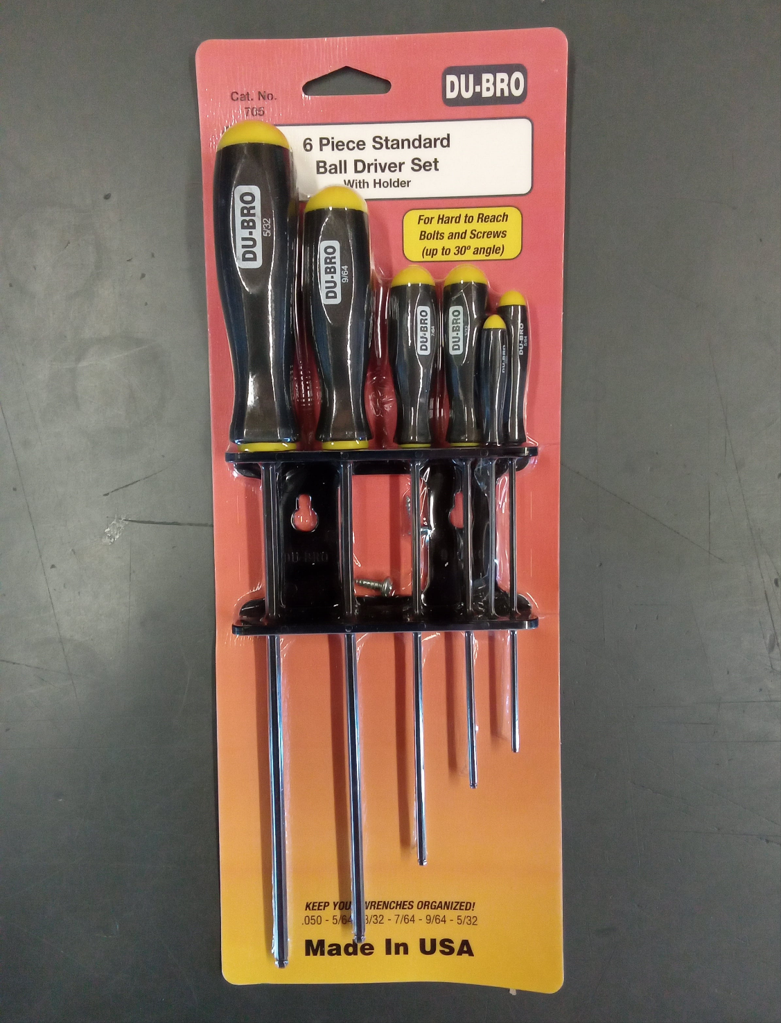 DUBRO 6 PIECE STANDARD BALL DRIVER SET – Central Hobbies