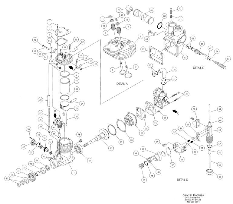 YS DZ185 PARTS LIST – Central Hobbies